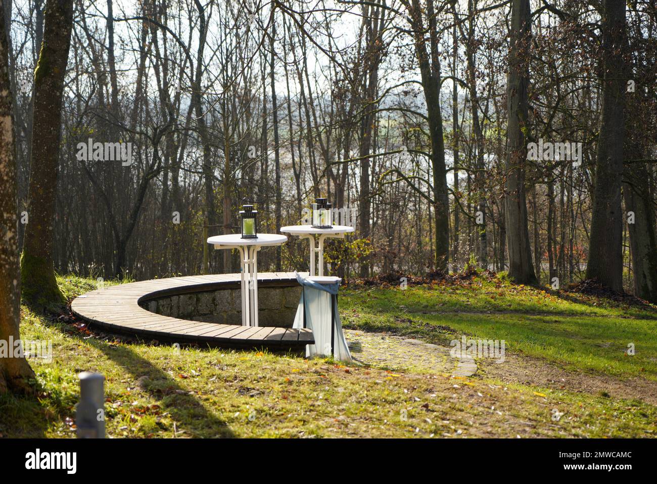 A beautiful view of monument in the forest Stock Photo - Alamy