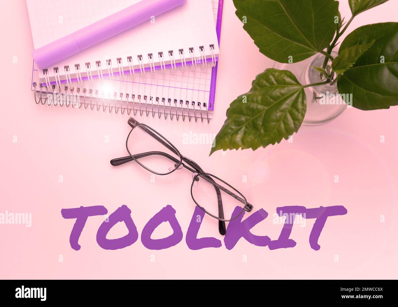 Conceptual display Toolkit. Business concept set of tools kept in a bag ...