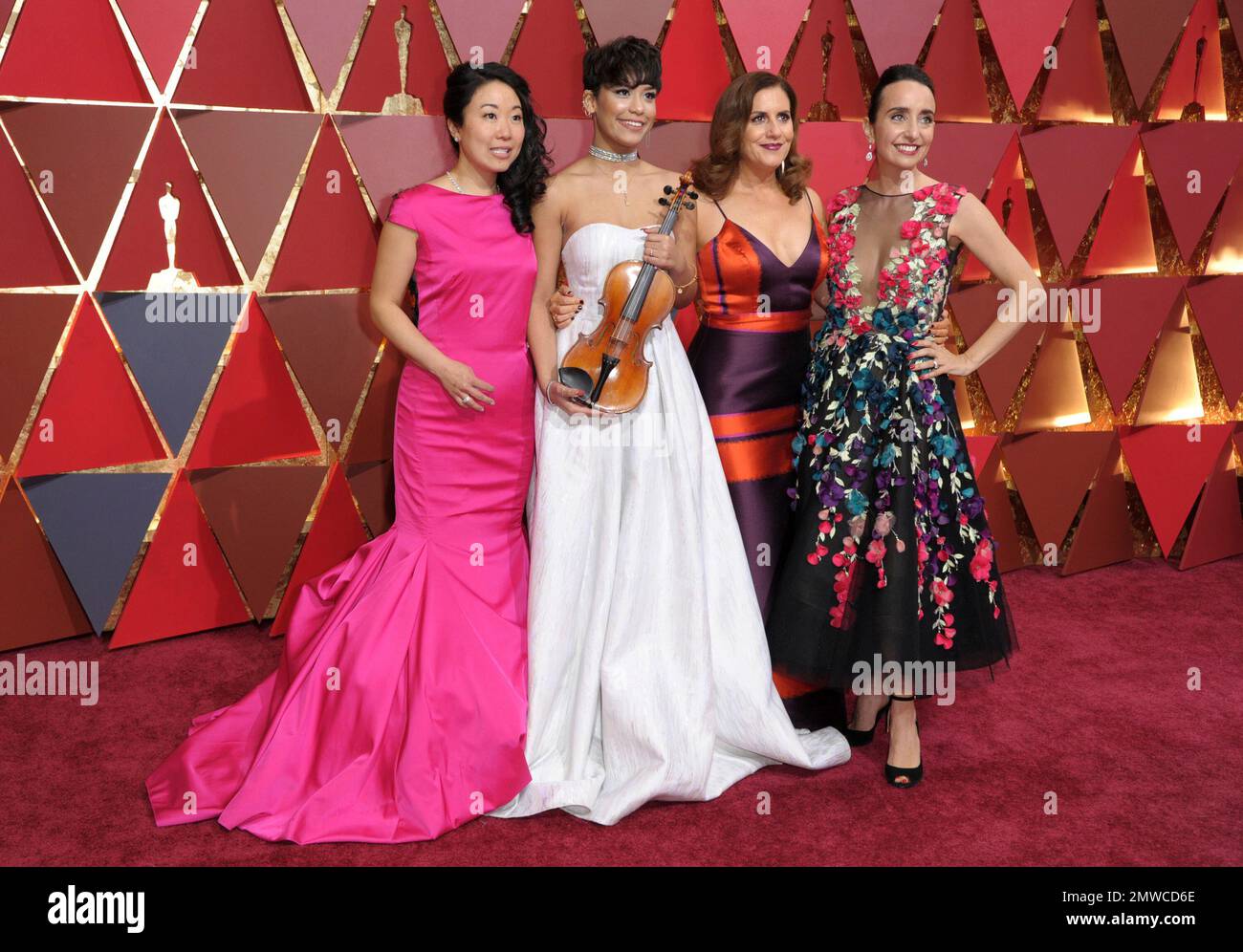 Kokoe Tanaka-Suwan, from left, Brianna Perez, Kahane Cooperman, and ...