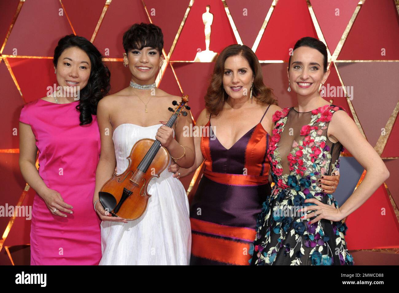 Kokoe Tanaka-Suwan, from left, Brianna Perez, Kahane Cooperman, and ...