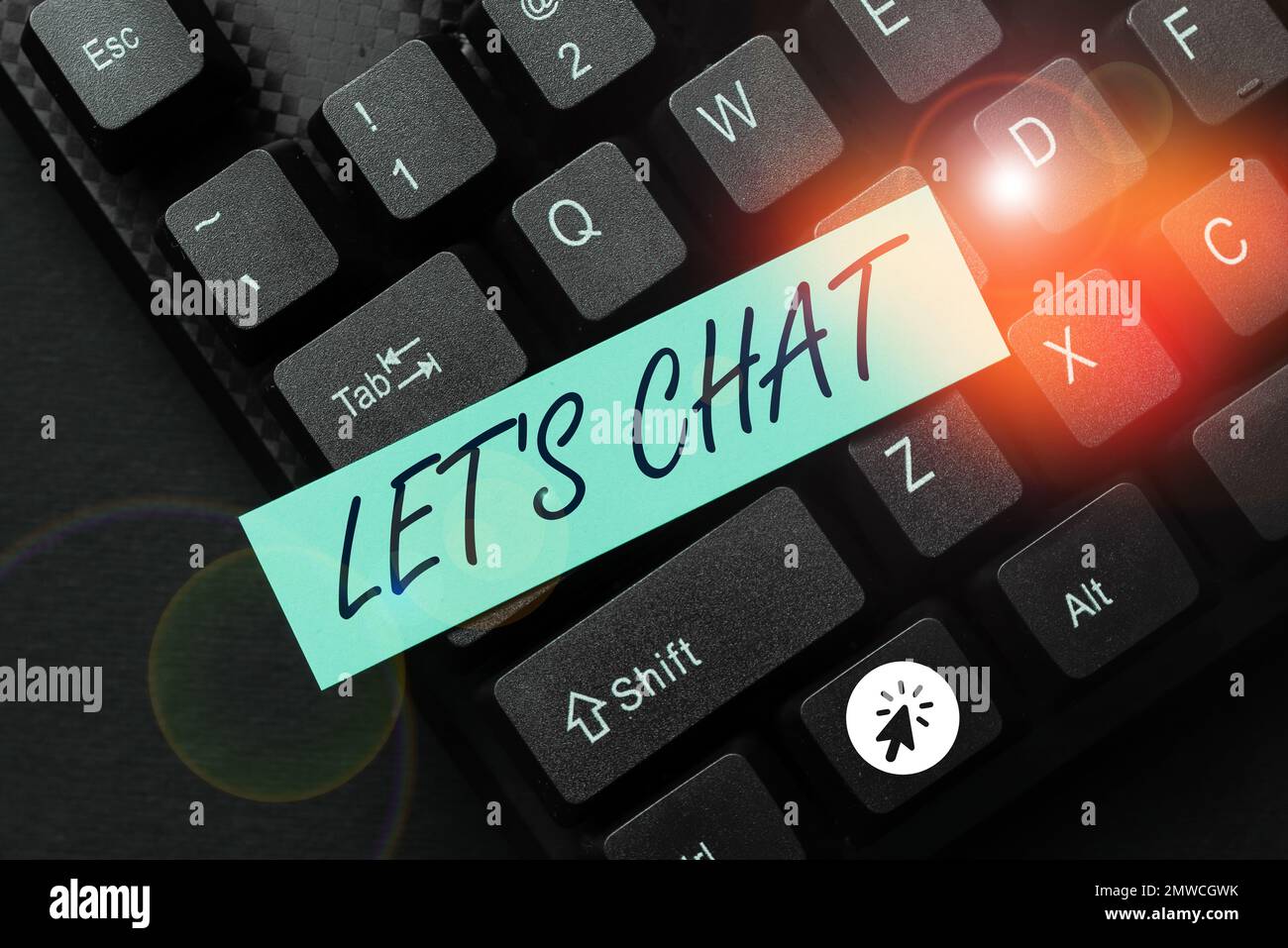 Text showing inspiration LET'S CHAT. Business showcase inviting the ...