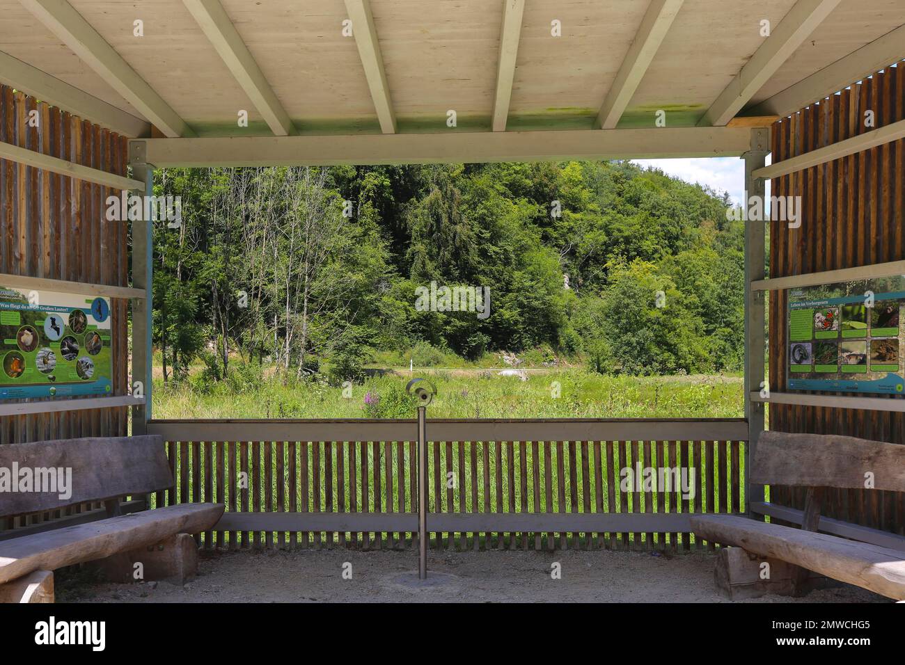Pavilion for observing animals and plants at the Lauterach Biosphere ...