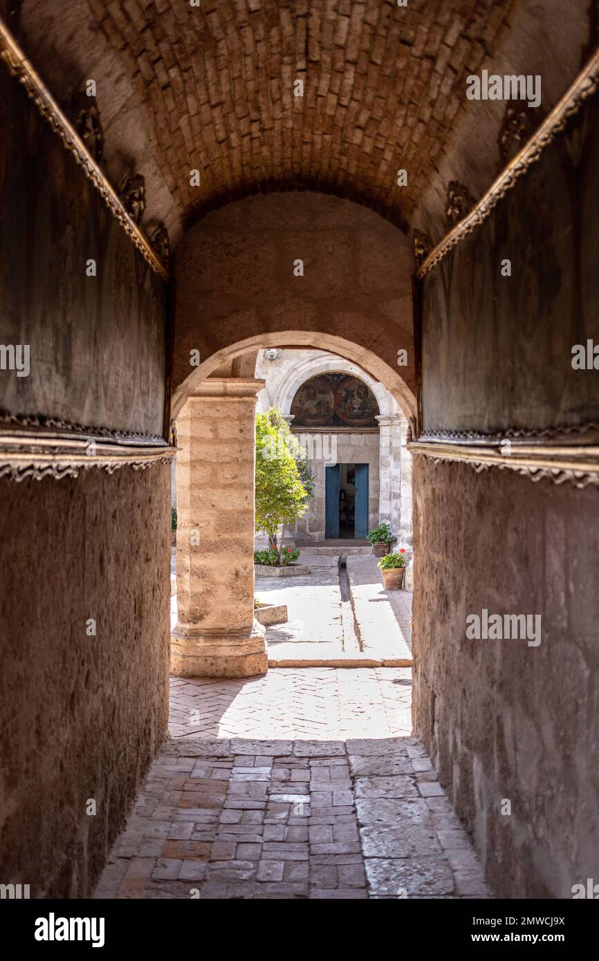 Colorful entrance to old mansion Stock Photo - Alamy