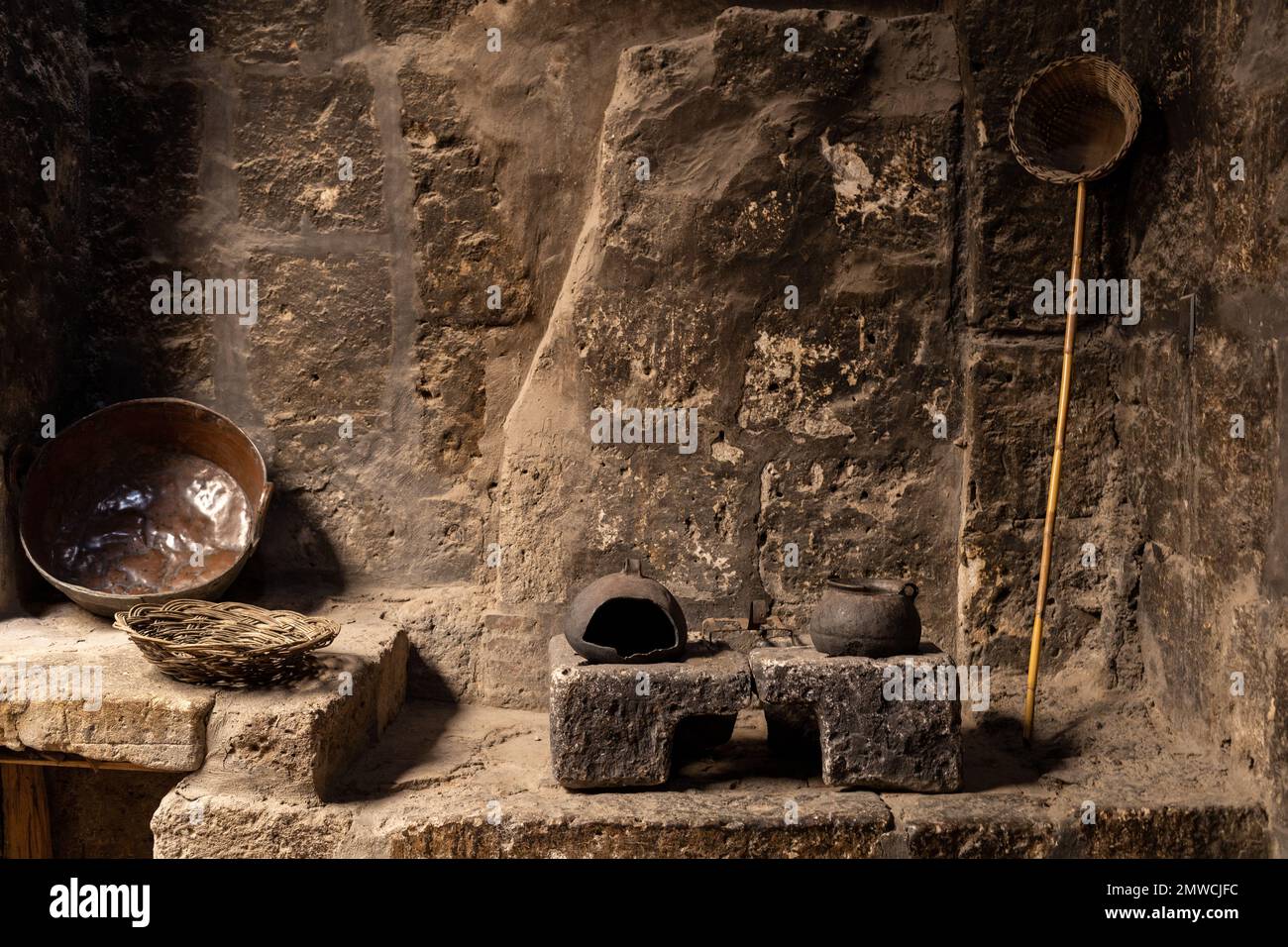 Dark stone kitchen, old style. Beauty Stock Photo - Alamy