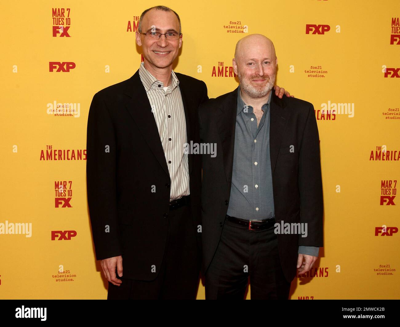 Joel Fields, left, and Joe Weisberg, right, attend FX's "The Americans ...