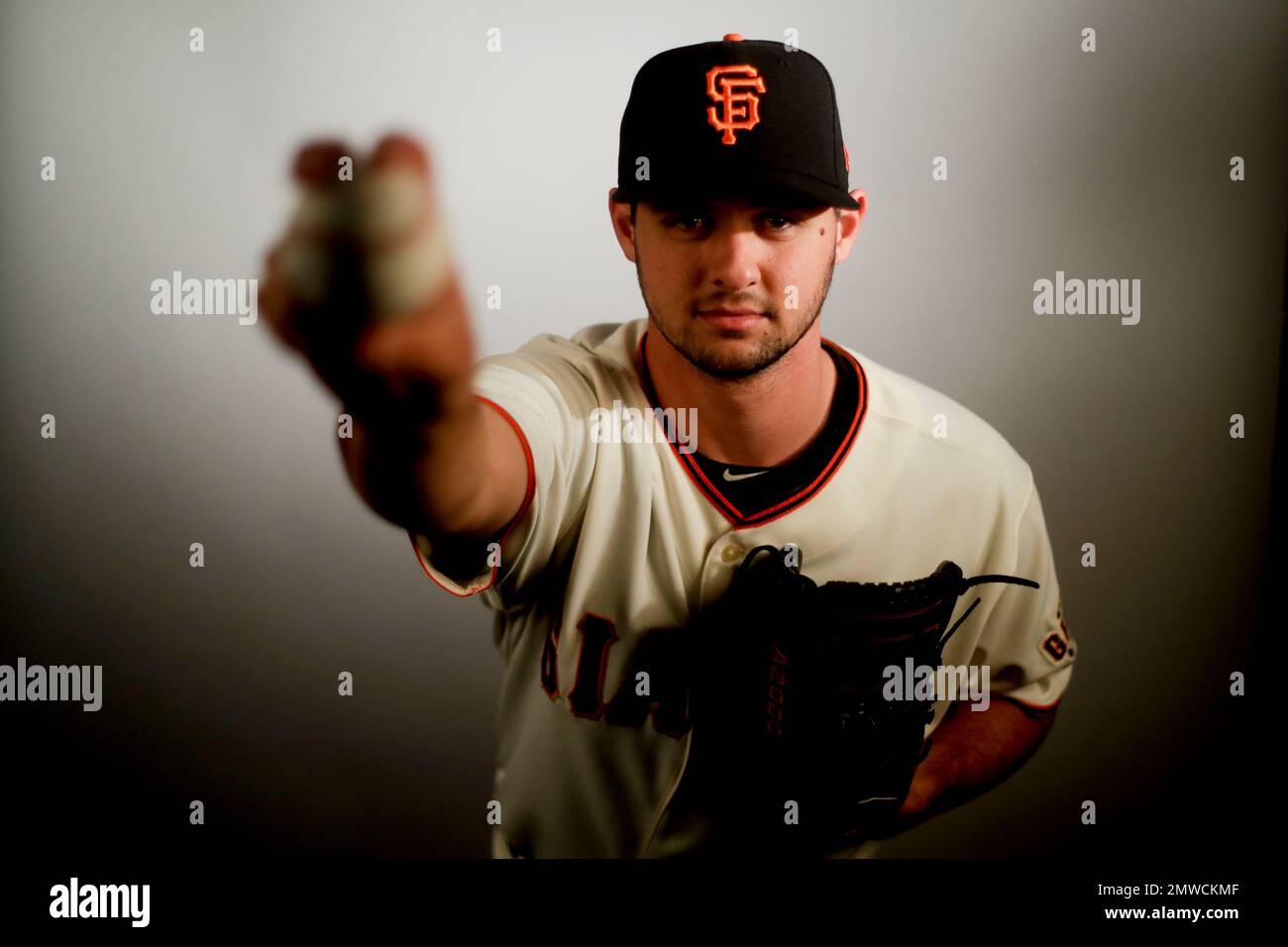 This is a 2017 photo of starting pitcher Tyler Beede of the San ...