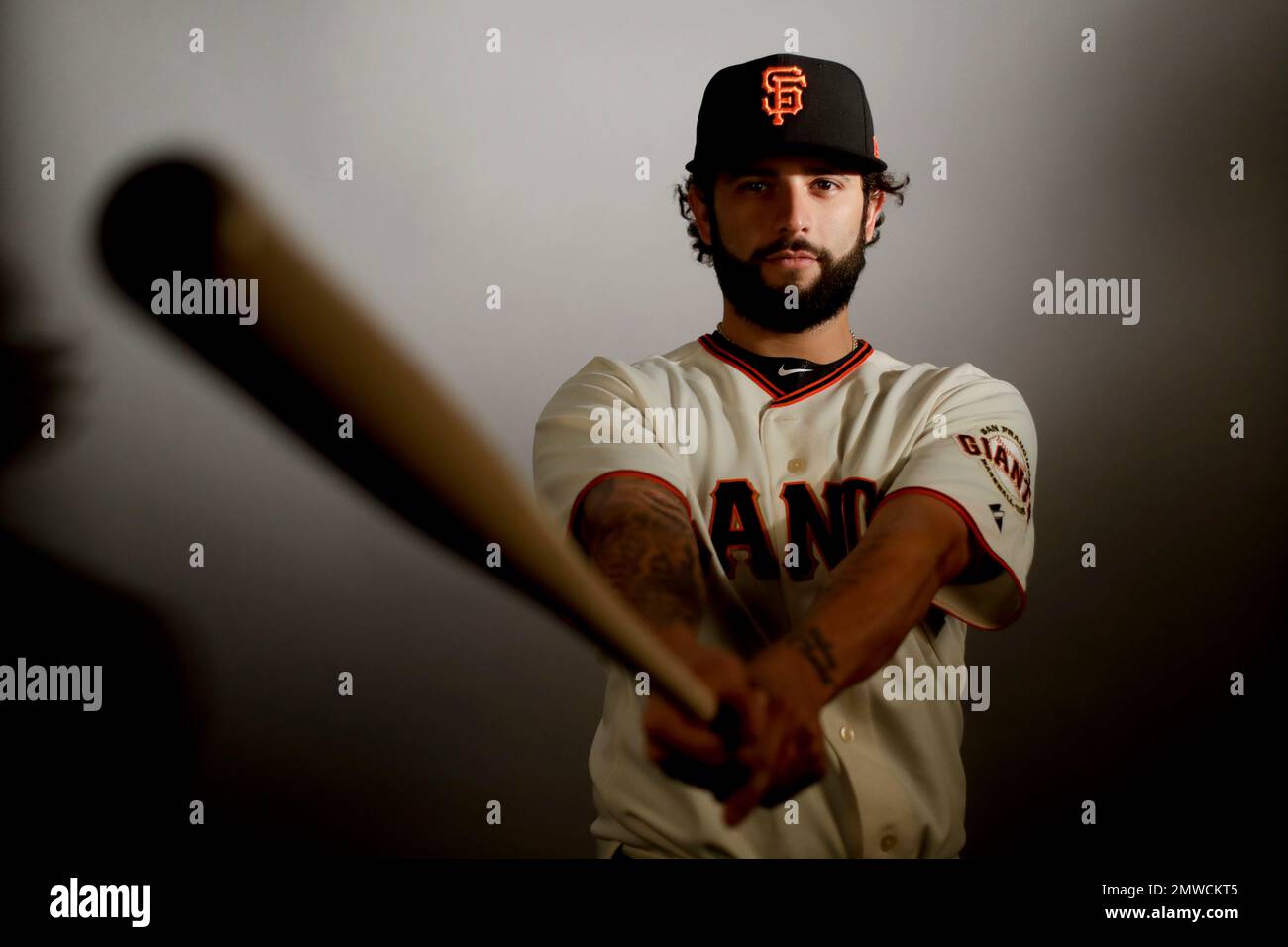 This is a 2017 photo of shortstop C.J. Hinojosa of the San Francisco ...