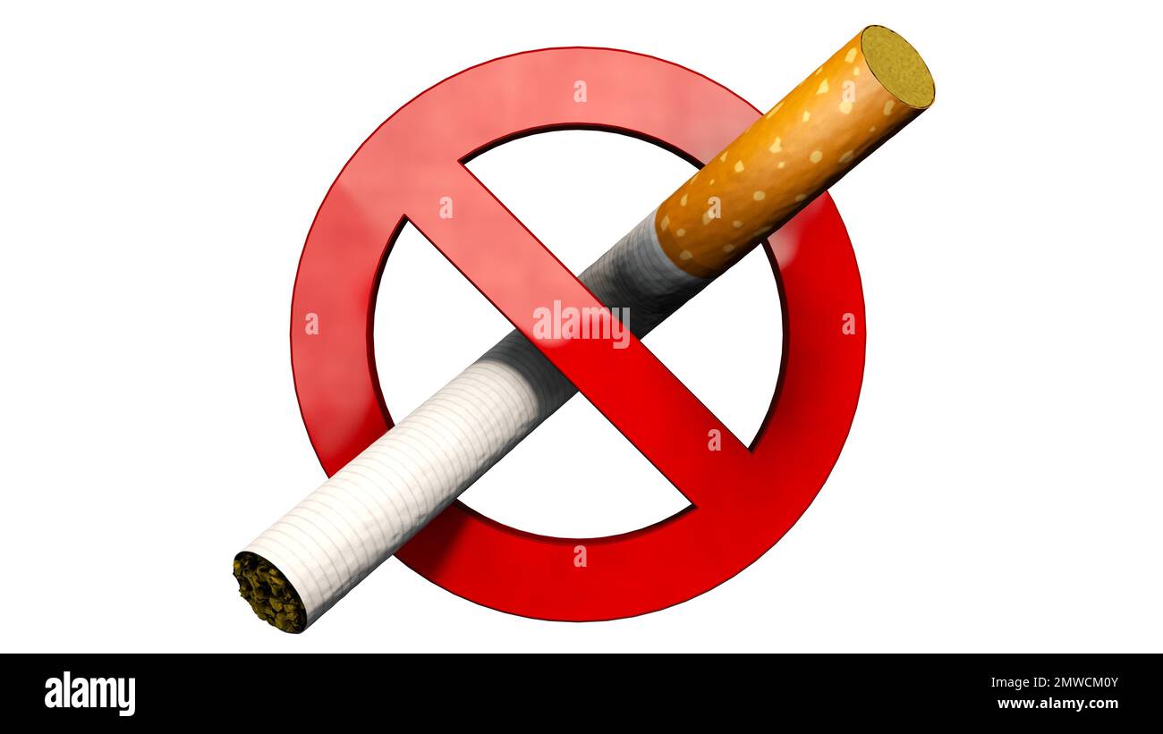 Symbolic image on the subject of the smoking ban Stock Photo - Alamy