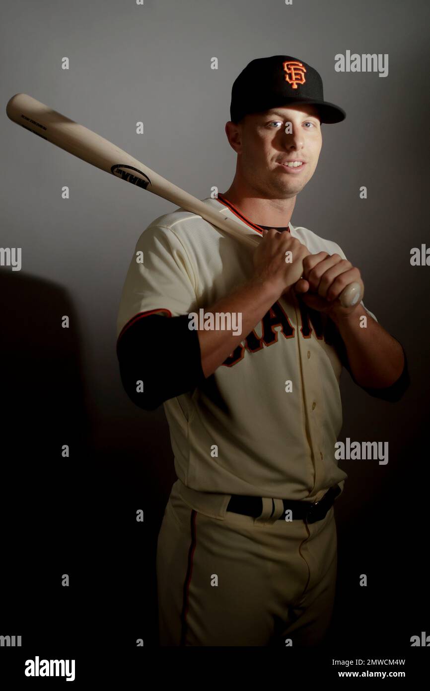 This is a 2017 photo of second baseman Austin Slater of the San ...