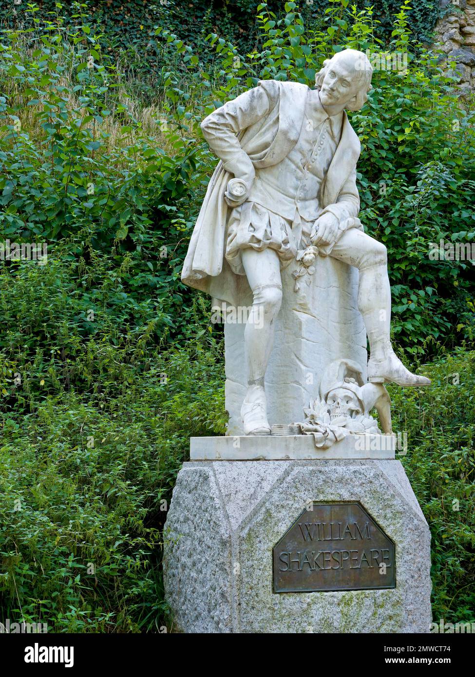 William Shakespeare Monument in the Park on the Ilm, Weimar, Thuringia ...