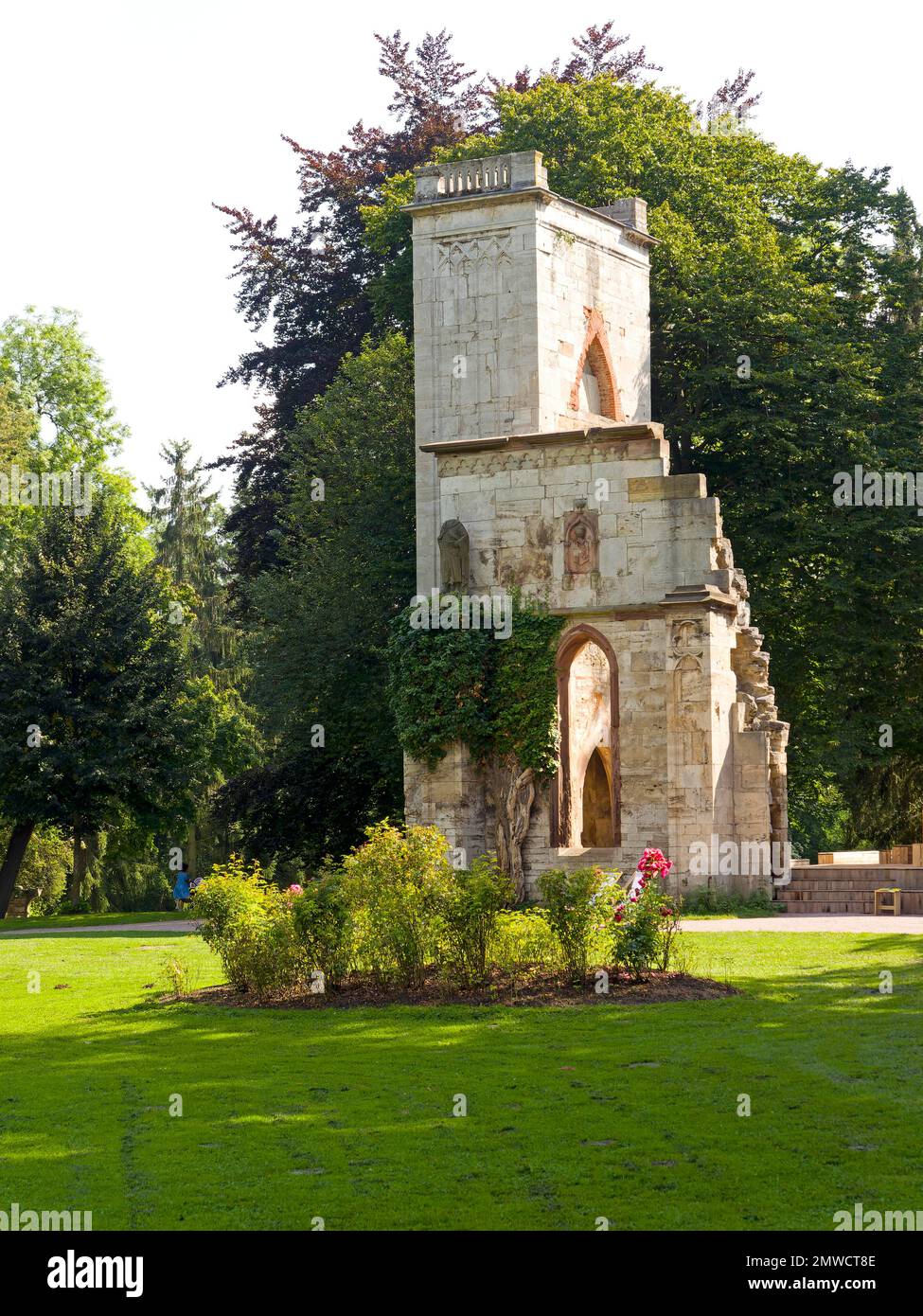 Templar House, Tower Ruin, Park on the Ilm, Weimar, Thuringia, Germany ...