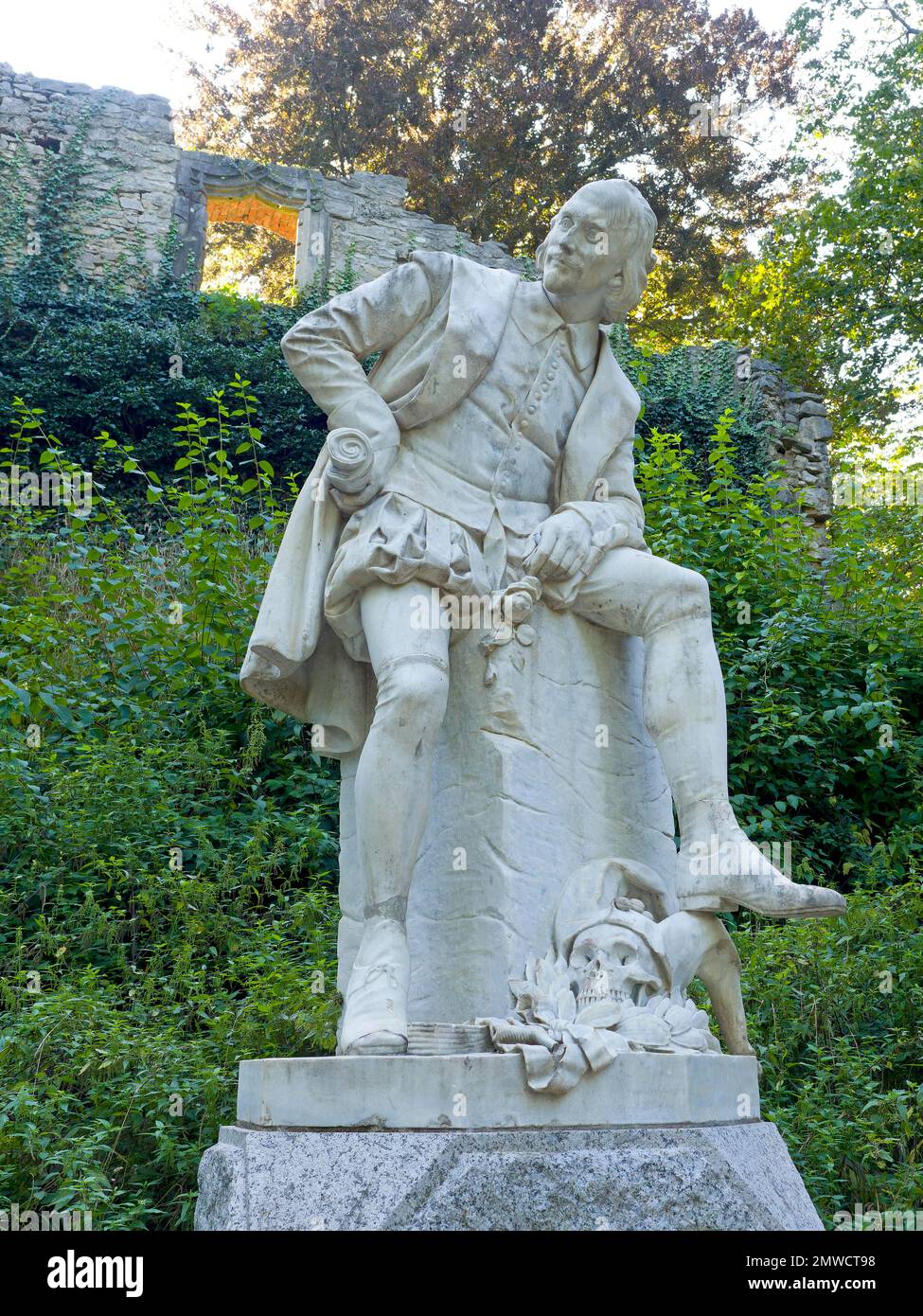 William Shakespeare Monument in the Park on the Ilm, Weimar, Thuringia ...