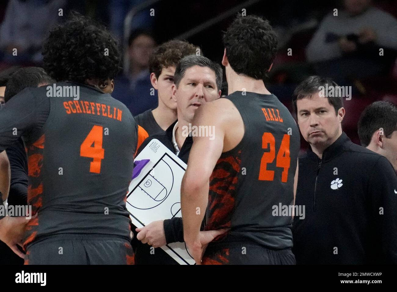 Clemson head coach Brad Brownell during the first half of an NCAA ...