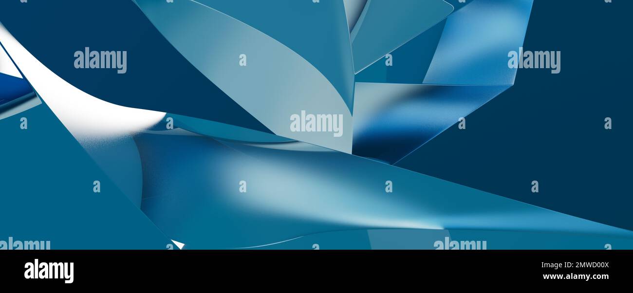 A 3D render of an abstract flowing blue background for wallpapers Stock ...