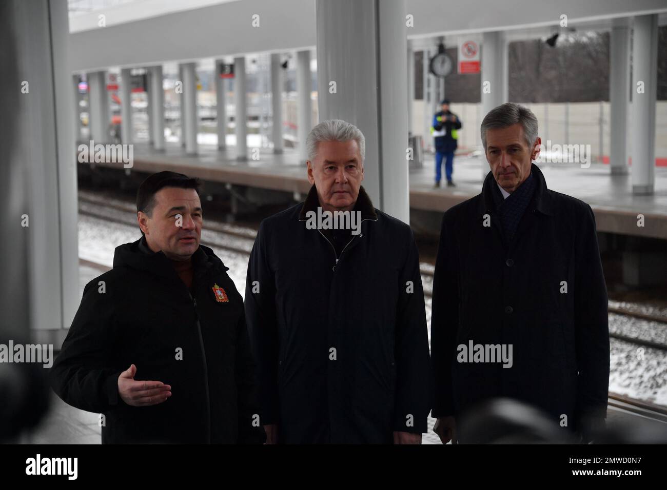 Moscow region. Odintsovo. The Mayor of Moscow Sergey Sobyanin (in the ...
