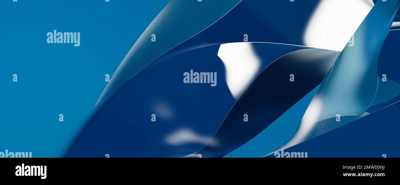 A 3D render of an abstract flowing blue background for wallpapers Stock ...