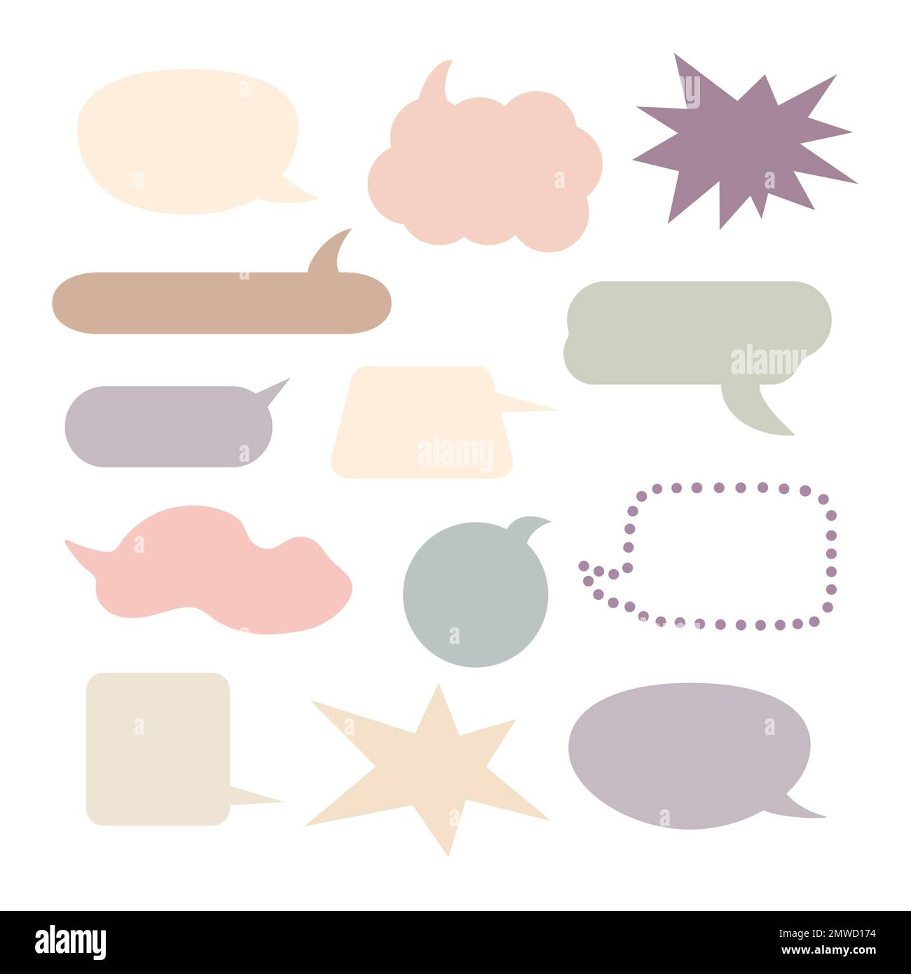 pastel speech bubbles