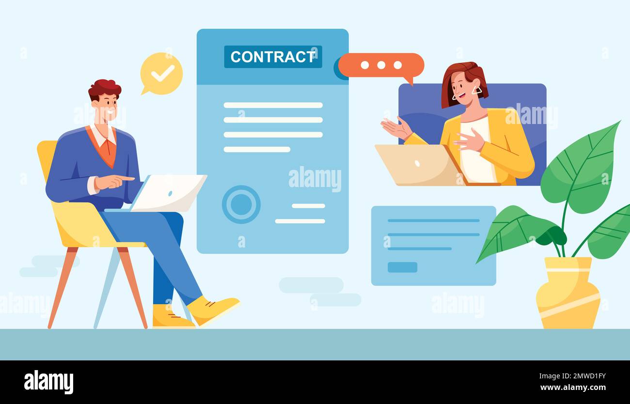 Businessman signing electronic signature Stock Vector Images - Alamy