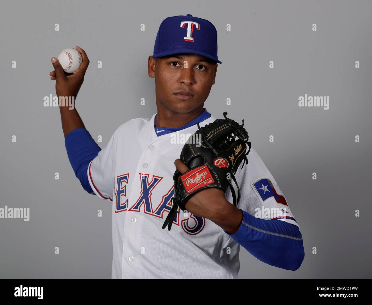 This is a 2017 photo of Jose Leclerc of the Texas Rangers baseball team ...