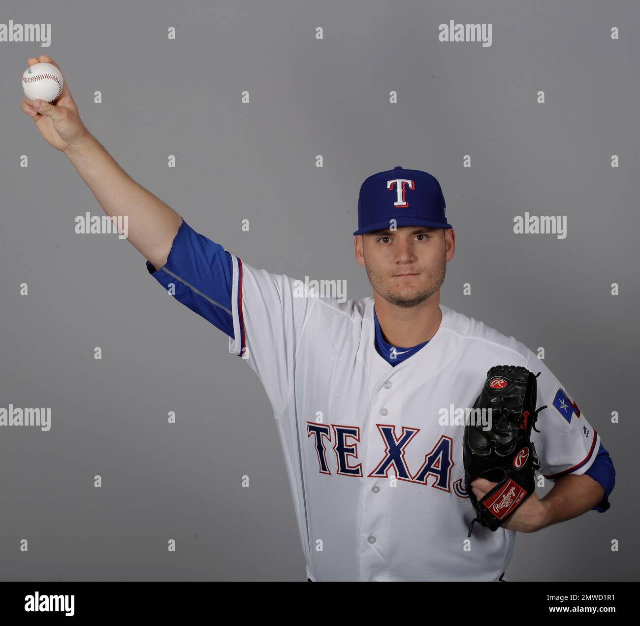 This is a 2017 photo of Connor Sadzeck of the Texas Rangers baseball ...