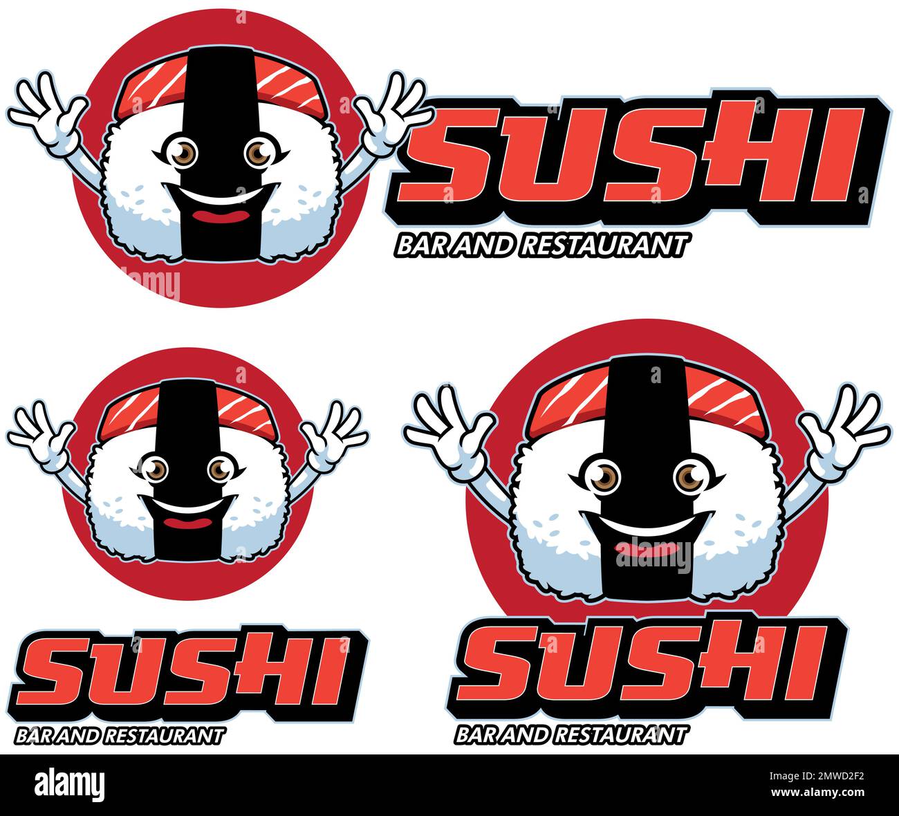 Sushi Restaurant Mascot Stock Vector Image & Art - Alamy