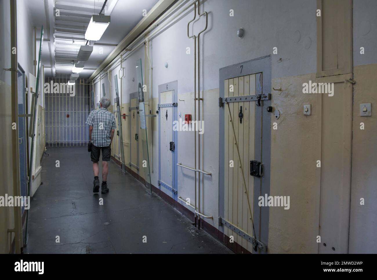 Cell wing of Bautzen II prison, memorial site, Stasi prison, Bautzen ...