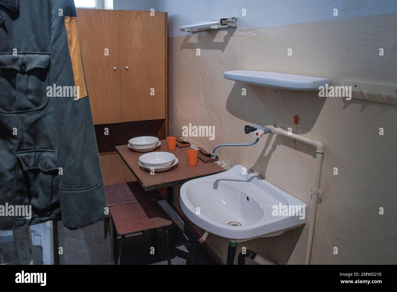 Prison cell, cell wing Bautzen II prison, memorial, Stasi prison ...