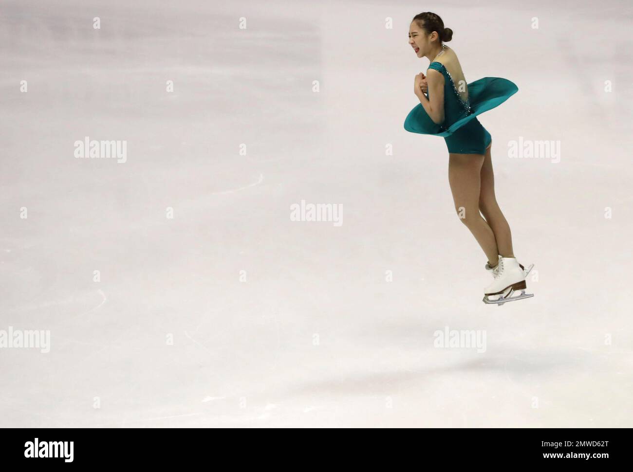 Choi Da-bin of South Korea performs during women's short program of ...