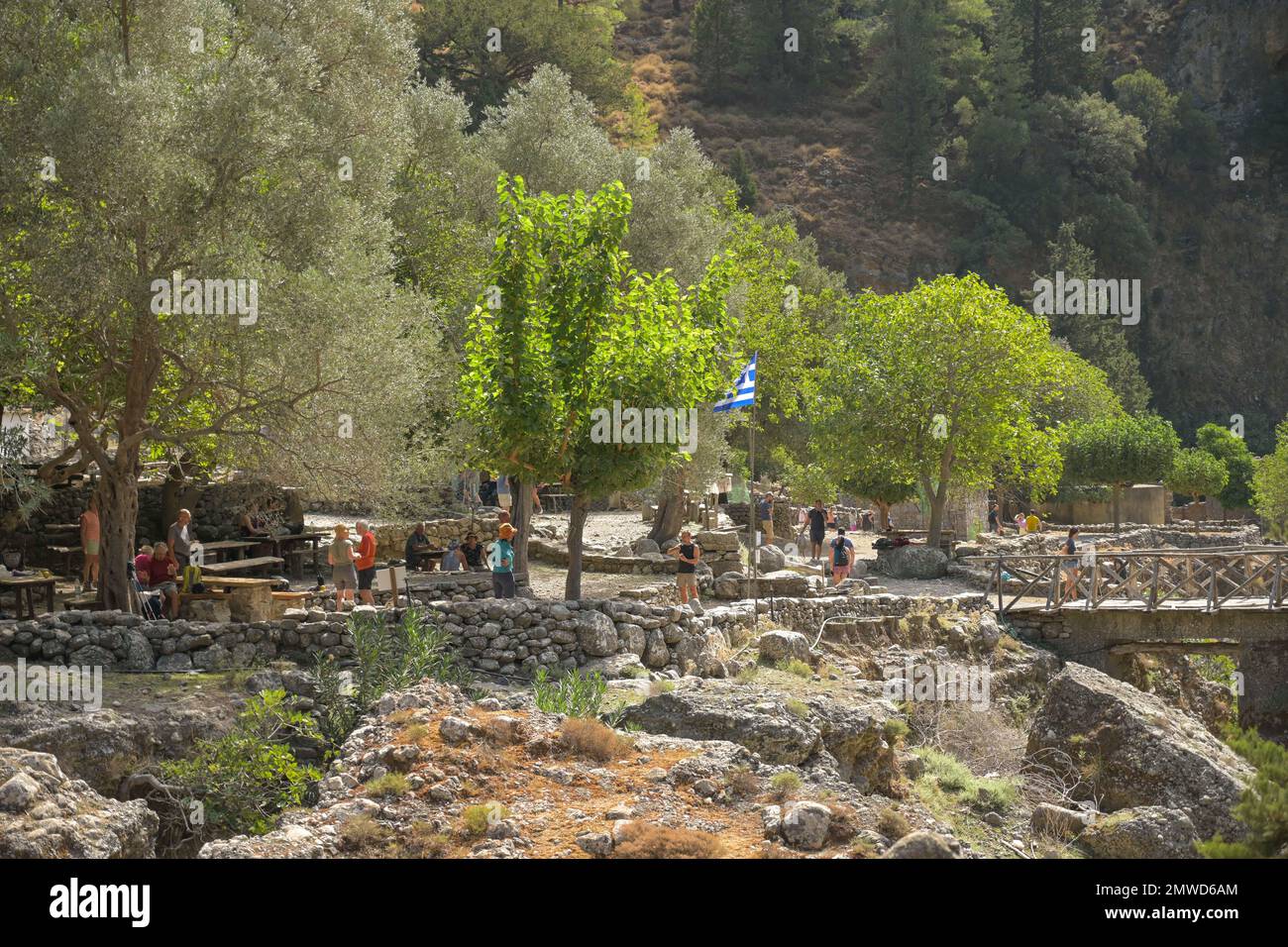 Ruins of the settlement of Samaria, Samaria Gorge, Crete, Greece Stock ...