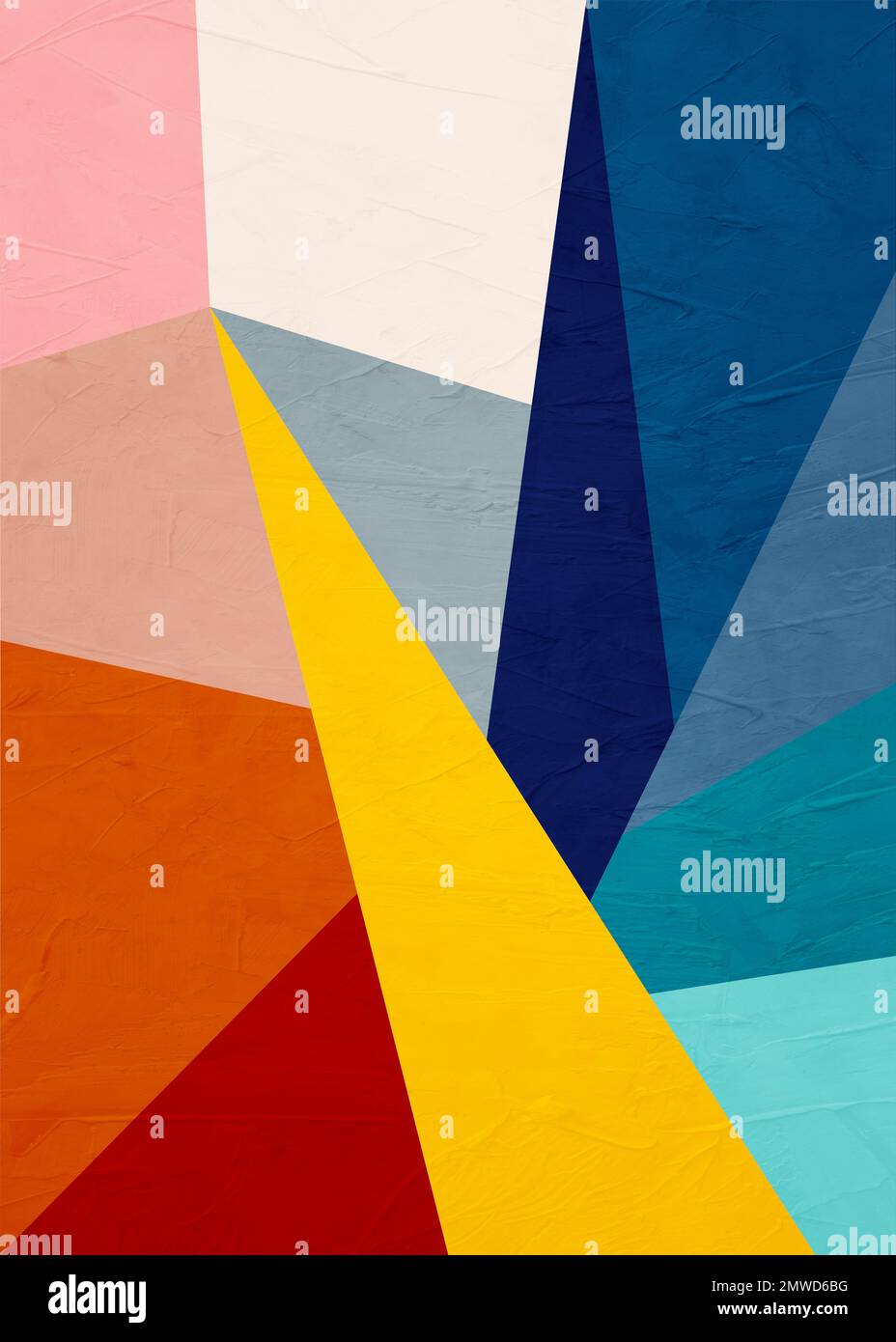 Abstract art of geometric shapes with colorful texture, modern art and ...