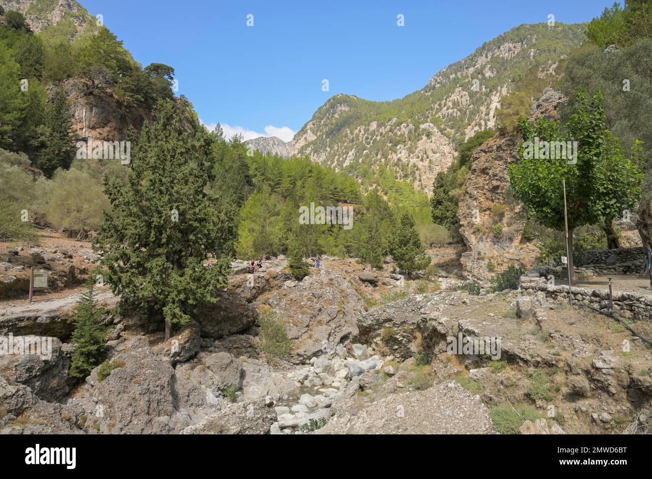 Ruins of the settlement of Samaria, Samaria Gorge, Crete, Greece Stock ...