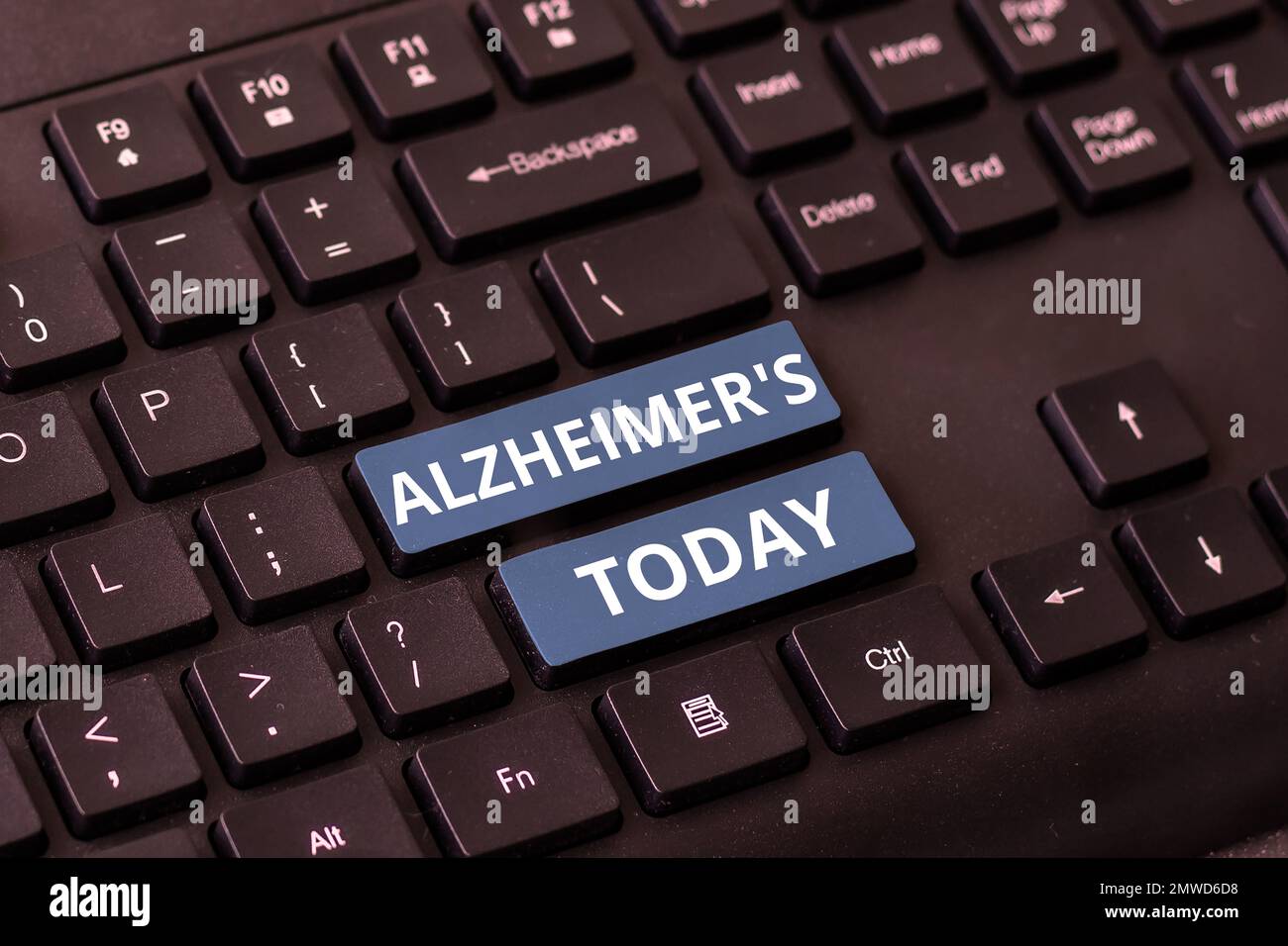 Sign displaying Alzheimer's. Conceptual photo Progressive mental deterioration that can occur in ...
