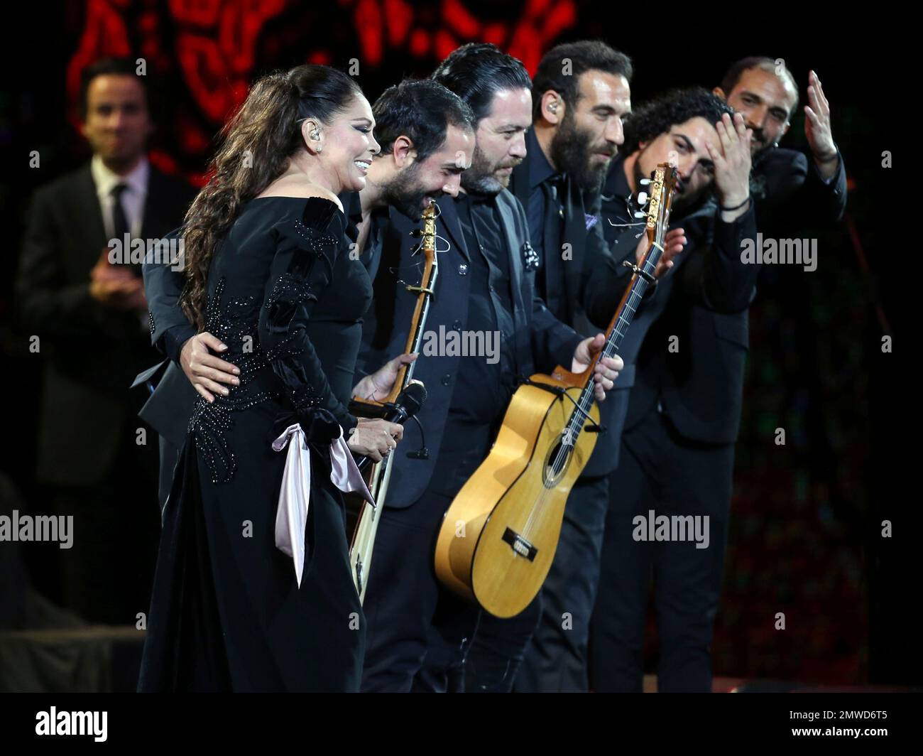 Spanish singer Isabel Pantoja presents her musical crew during her ...