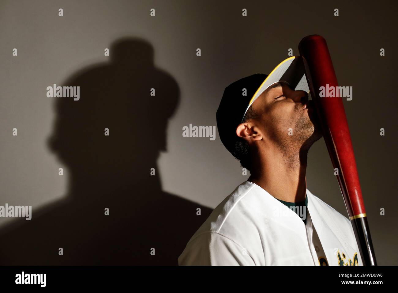 This is a 2017 photo of left fielder Khris Davis of the Oakland ...