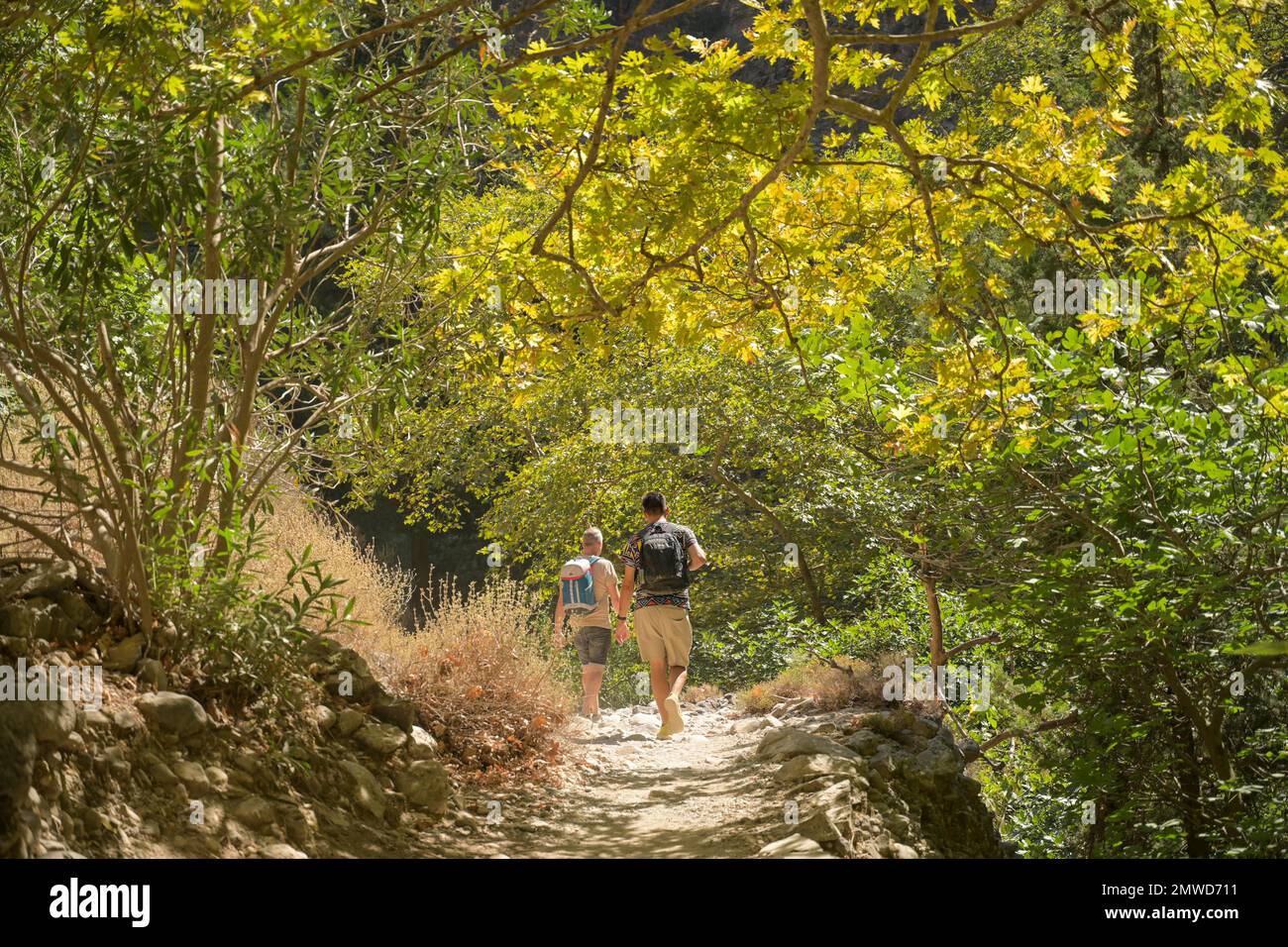 Hiking trail, middle passage, Samaria Gorge, Crete, Greece Stock Photo ...