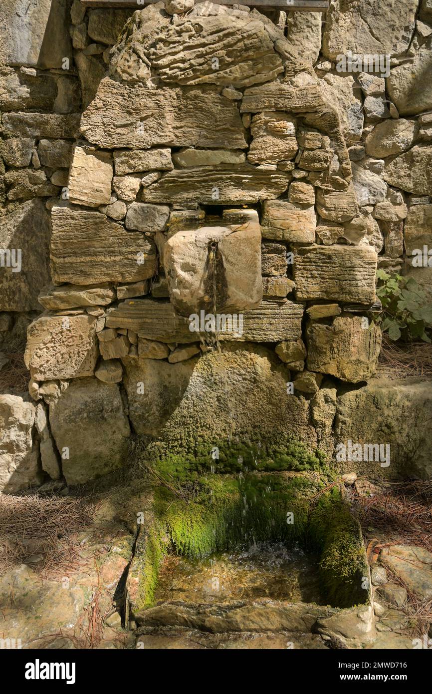 Spring, Drinking water, Samaria Gorge, Crete, Greece Stock Photo - Alamy