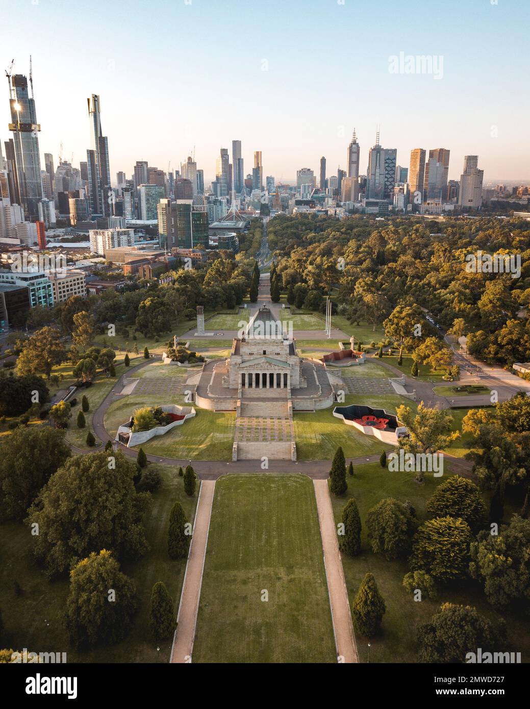 City of melbourne drone shot hi-res stock photography and images - Alamy