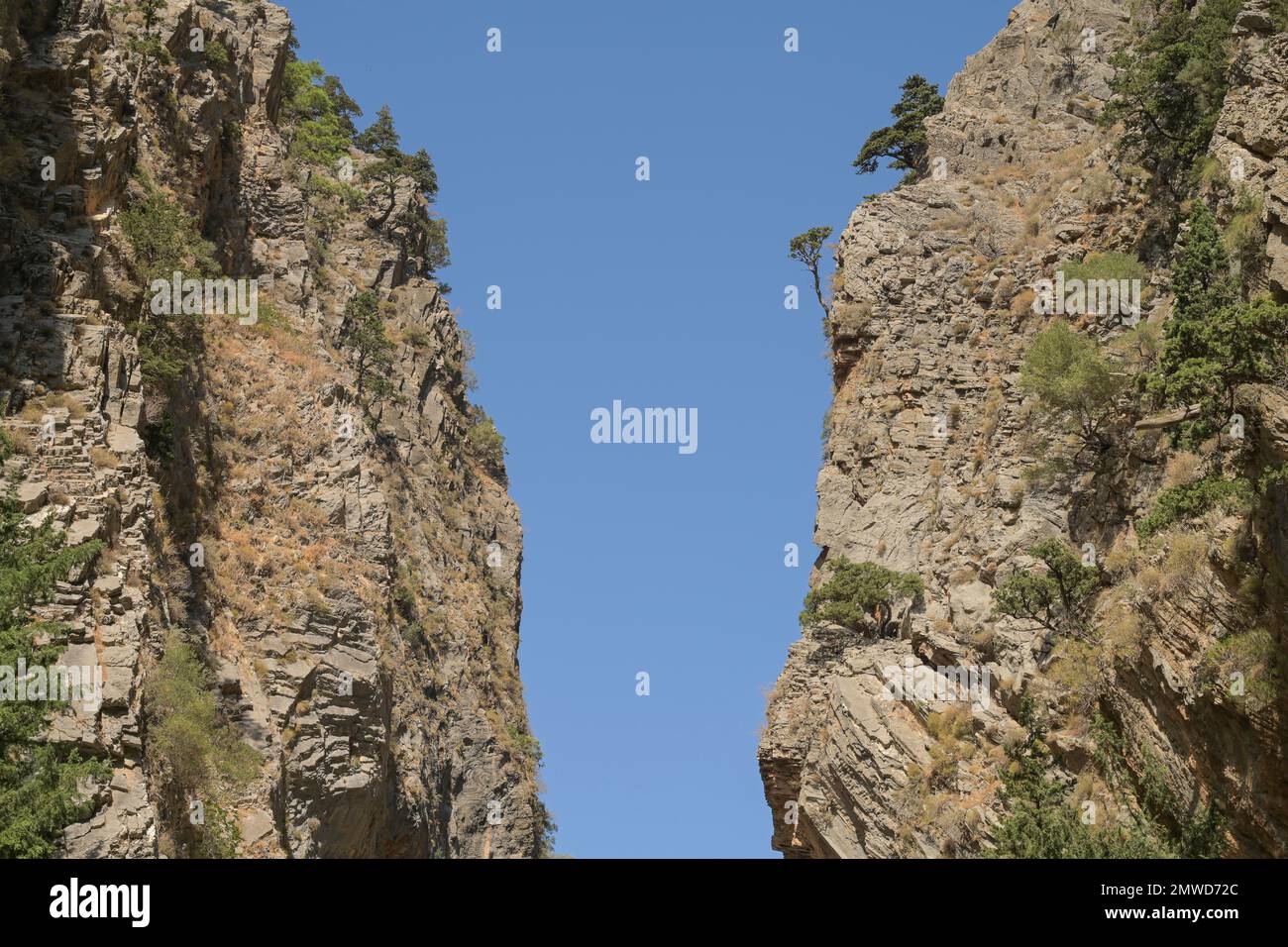 Middle of the three narrows Iron Gates Portes, Samaria Gorge, Crete ...