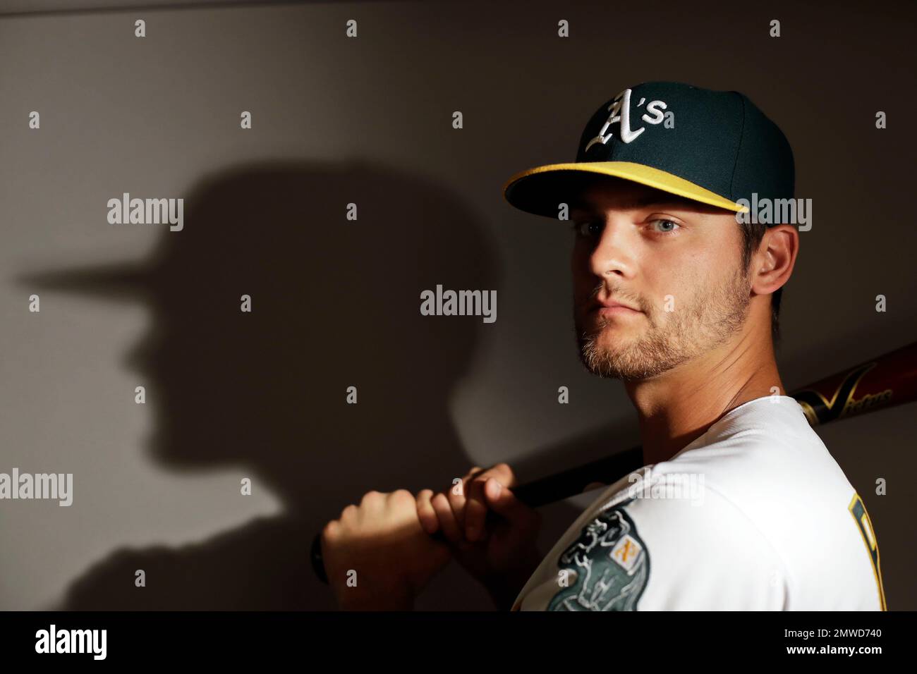 This is a 2017 photo of shortstop Chad Pinder of the Oakland Athletics ...