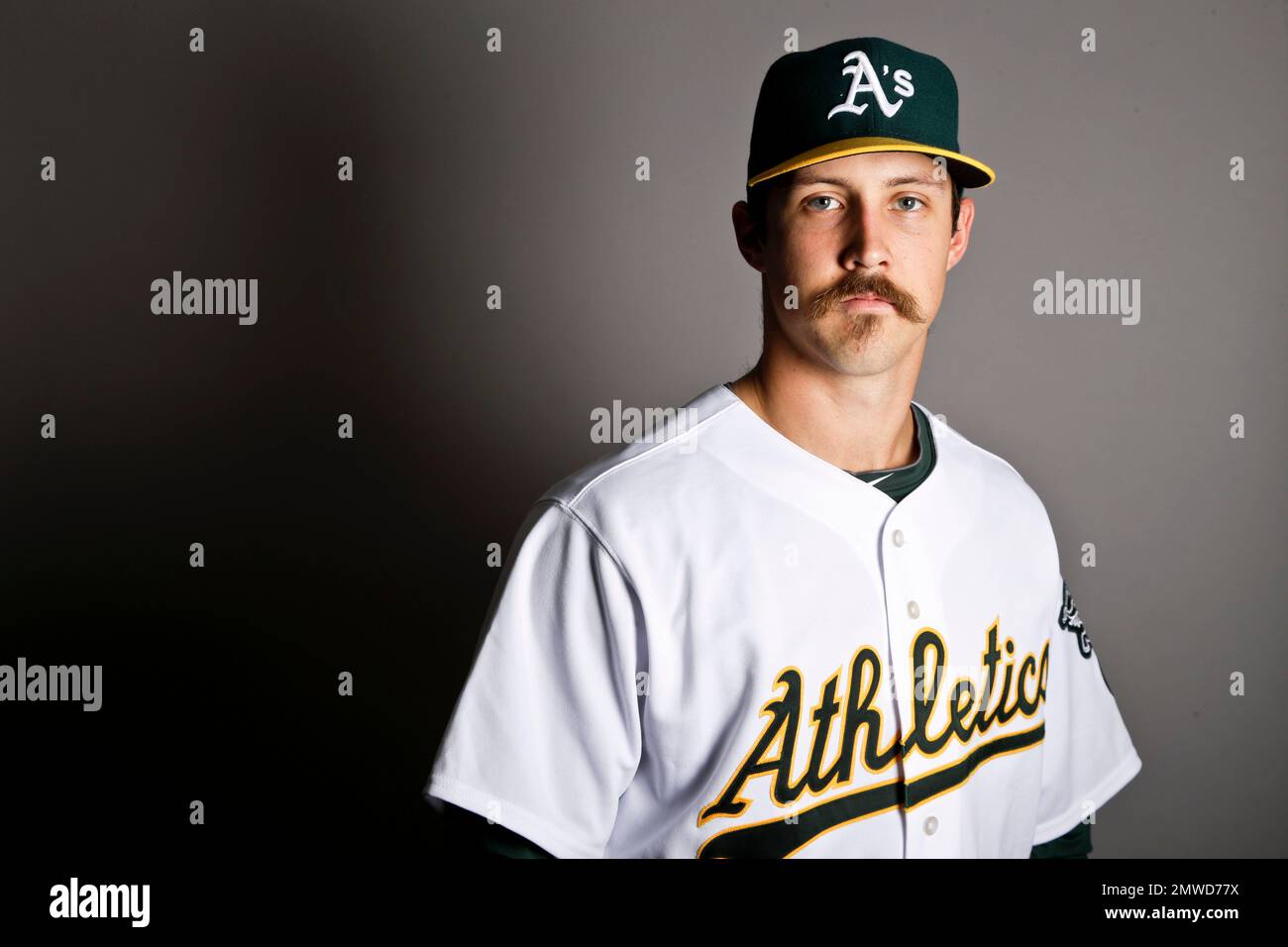 This is a 2017 photo of starting pitcher Daniel Mengden of the Oakland ...