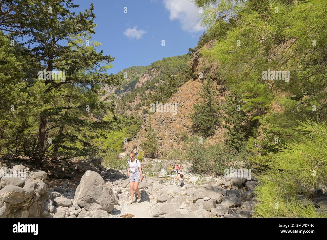 Hiking trail lower stage, Samaria Gorge, Crete, Greece Stock Photo - Alamy