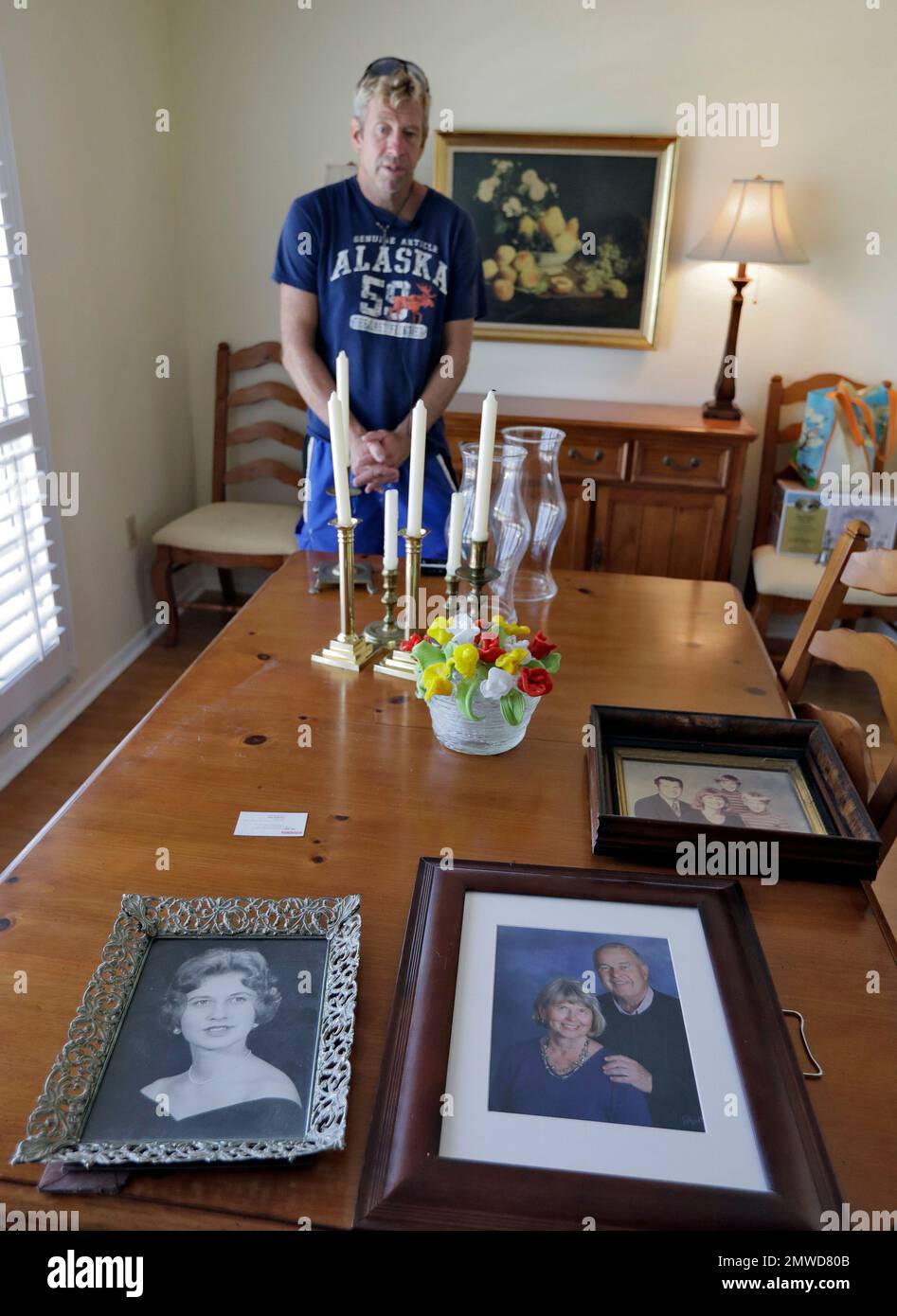 FILE - In this Aug. 10, 2016 file photo, Steve Knowlton talks about his ...