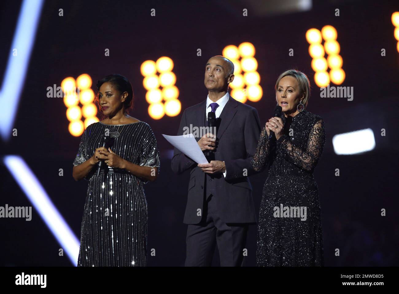 Singers Pepsi DeMacque from left, Andrew Ridgeley and Shirlie Holliman ...