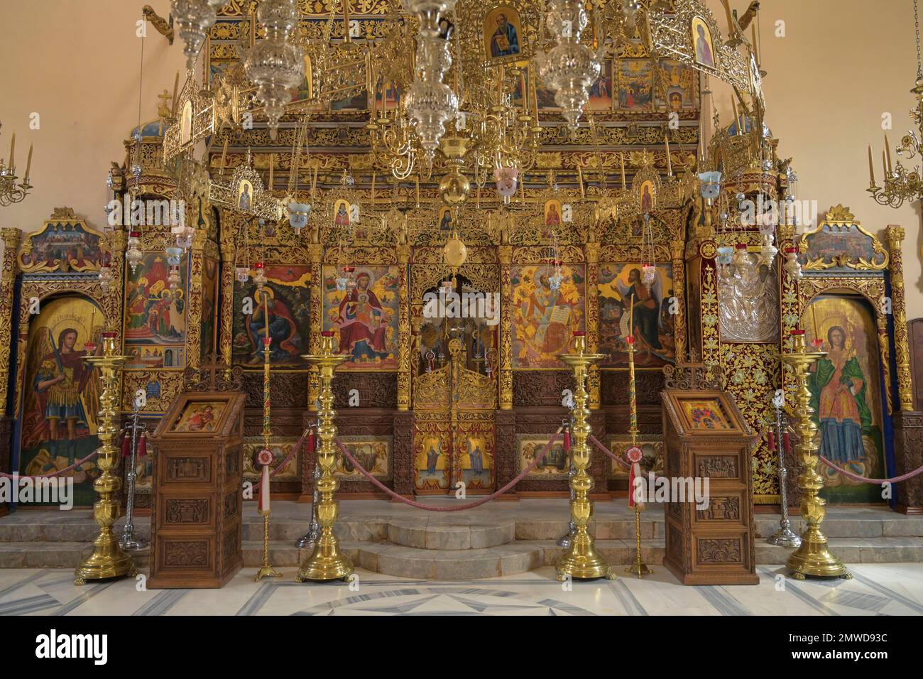 Altar, Monastery Church, Agia Triada Monastery, Crete, Greece Stock ...