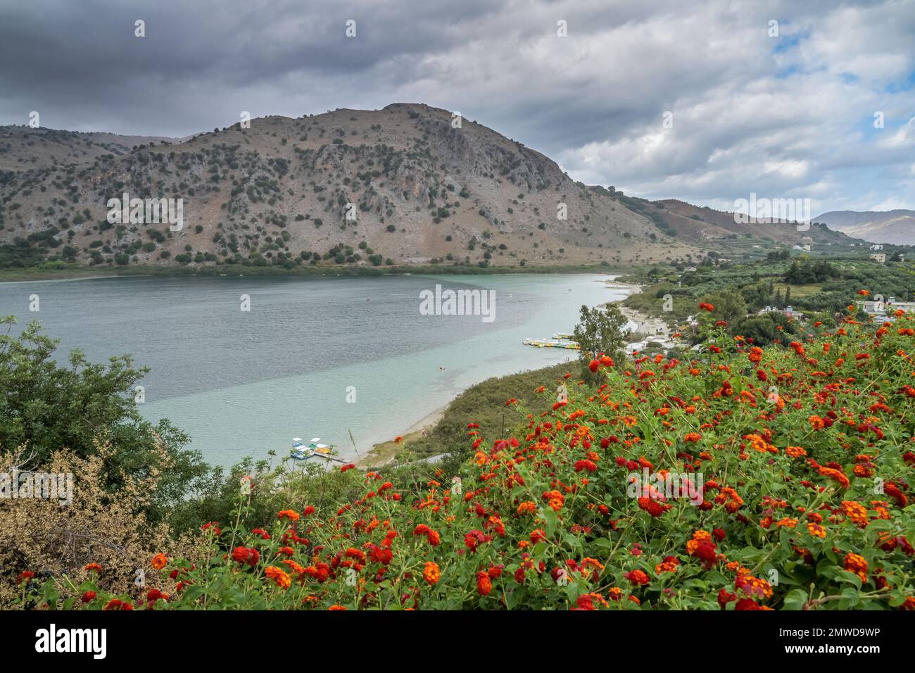 Lake Kournas, Crete, Greece Stock Photo - Alamy