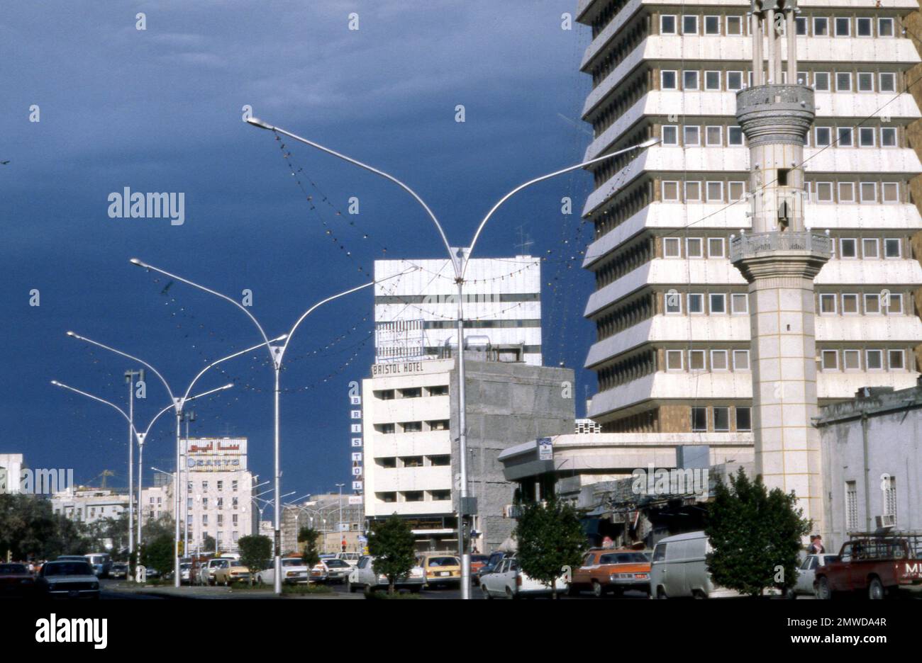 A street scene in the city of Kuwait in 1980. (AP Photo Stock Photo - Alamy