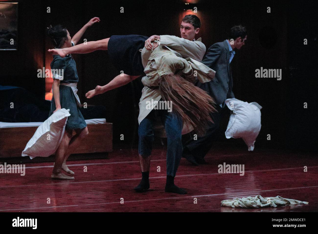 London, UK. 01st Feb, 2023. Scenes from Act 2: The lost room. Peeping ...