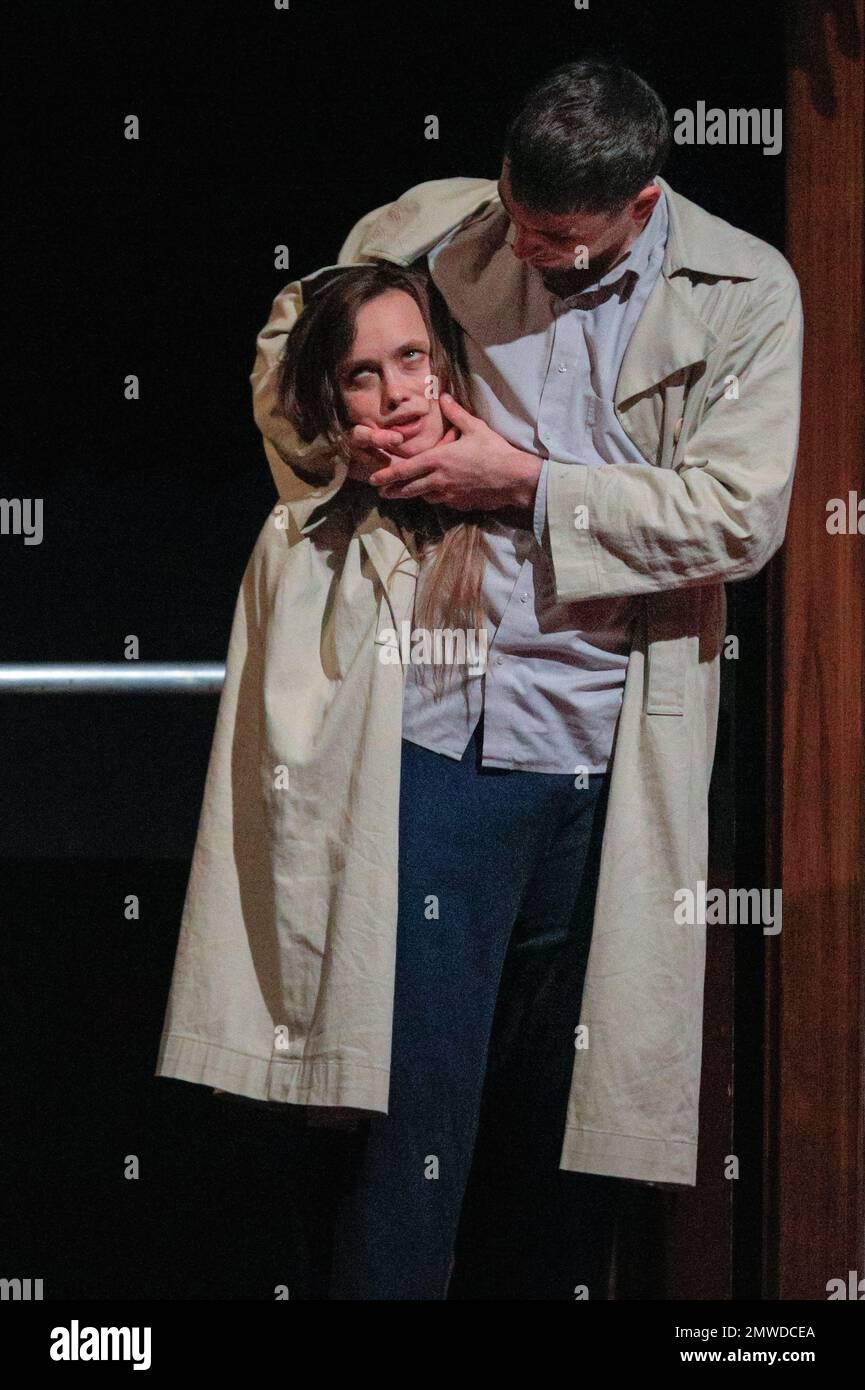 London, UK. 01st Feb, 2023. Scenes from Act 2: The lost room. Peeping ...