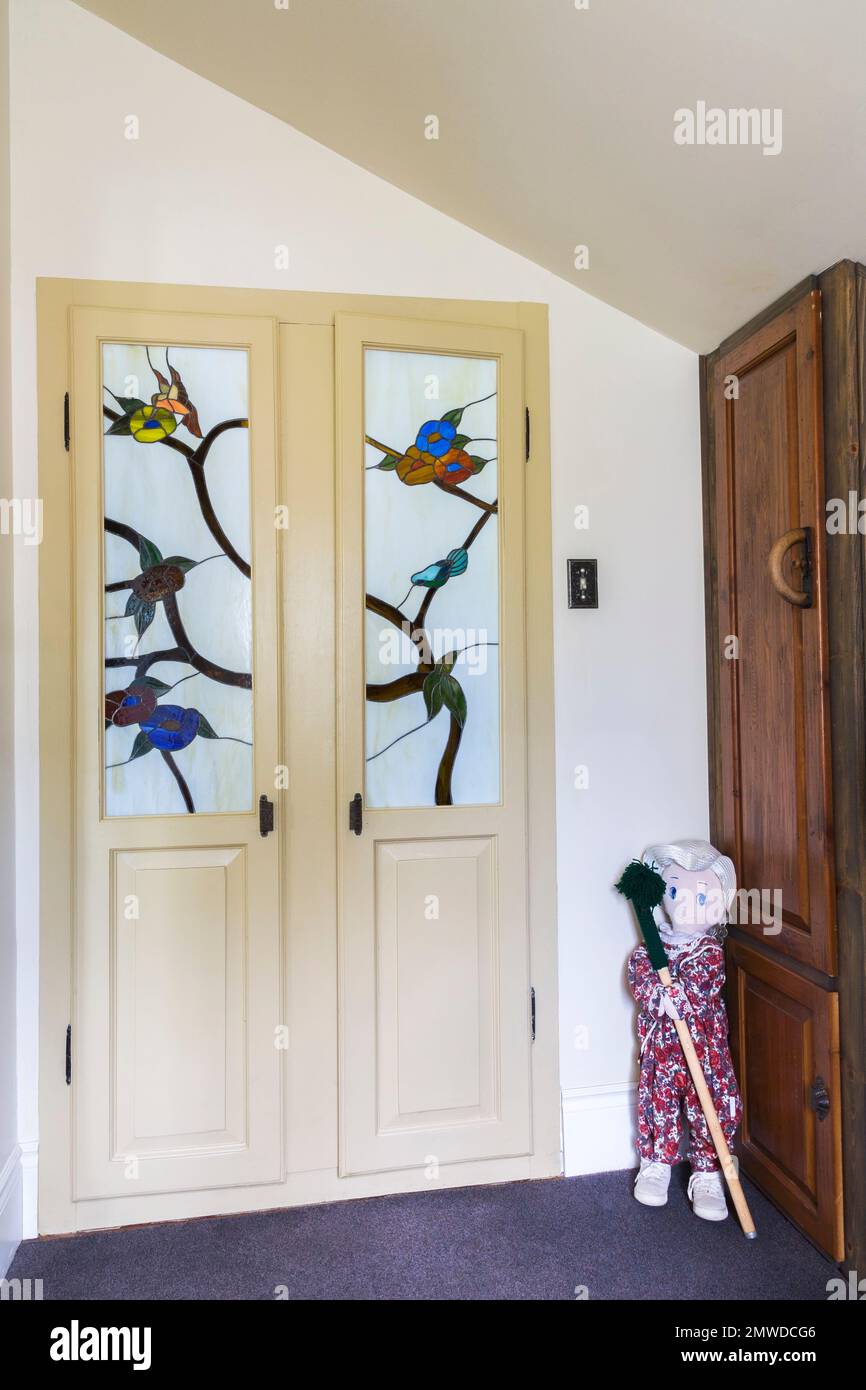 Cottage interior stained glass windows hi-res stock photography and ...