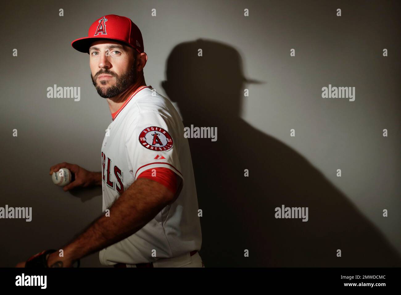 This is a 2017 photo of relief pitcher Blake Parker of the Los Angeles ...